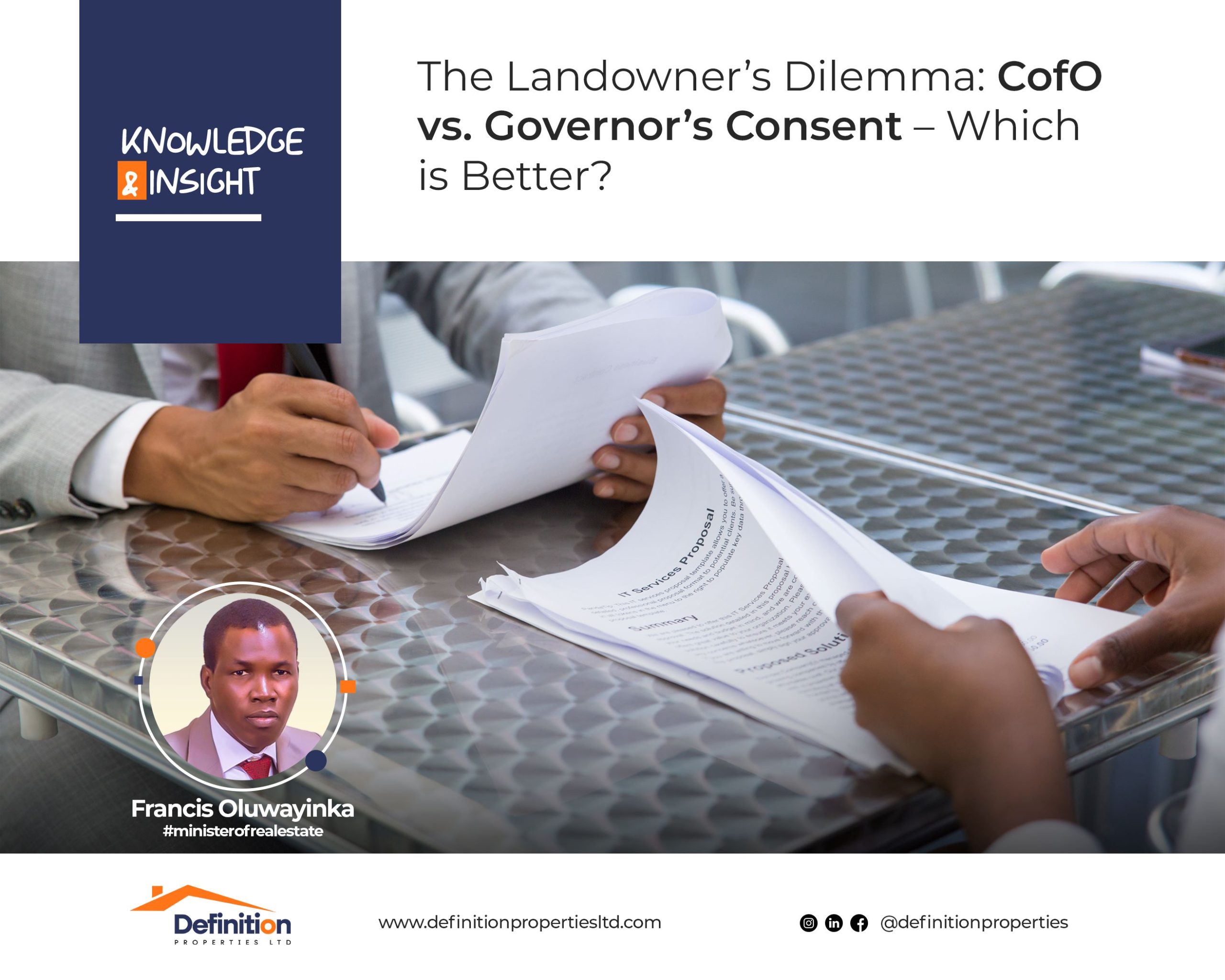 The Landowner’s Dilemma: CofO vs. Governor’s Consent – Which is Better? – Definition Properties Ltd